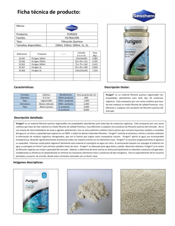 Purigen 100ml - Seachem - www.mrpez.com.co